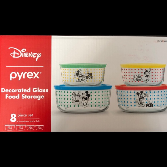 Pyrex | Kitchen | Disney Decorated Glass Food Storage | Poshmark